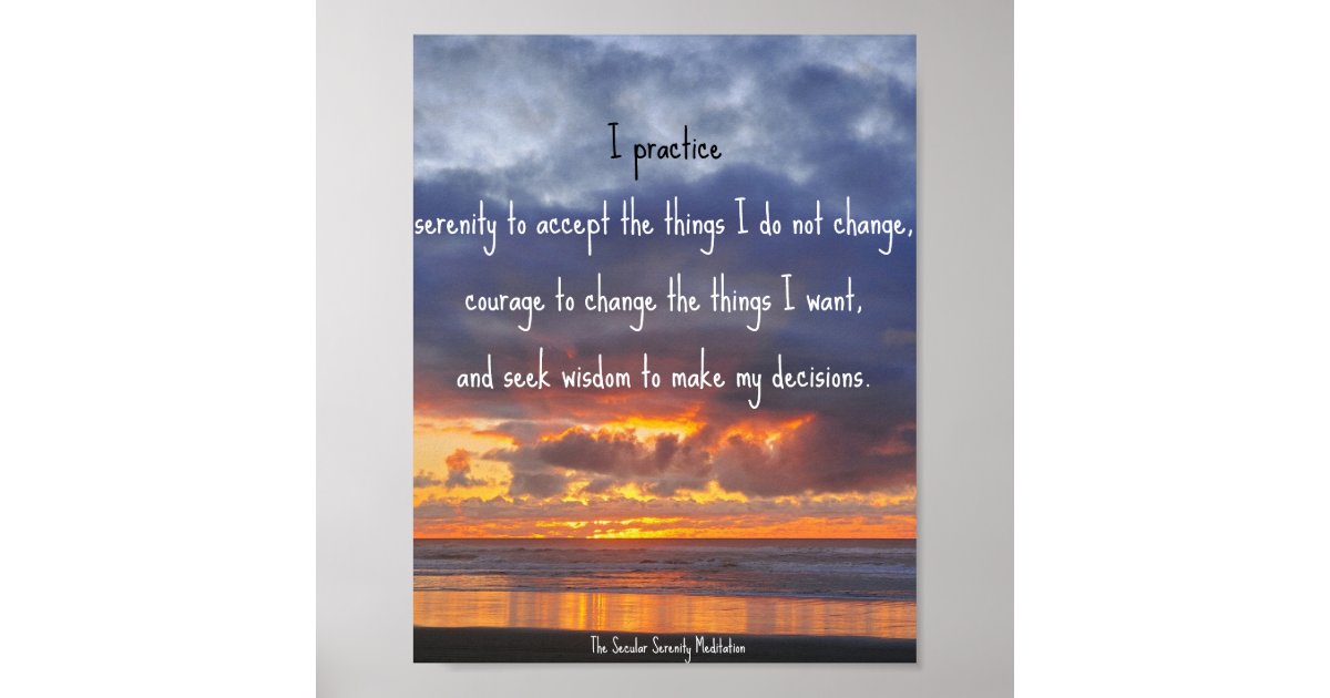 Secular Serenity Poster | Zazzle