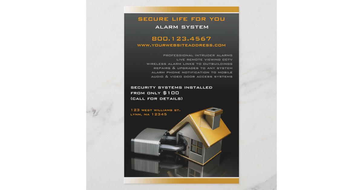 Security Alarm System Flyer | Zazzle