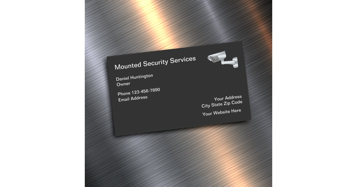 Security And Surveillance Services Business Card Magnet | Zazzle