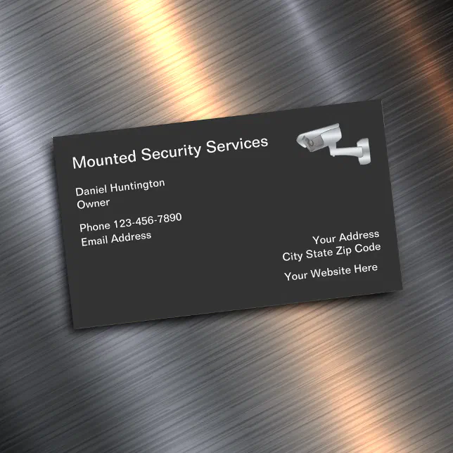 Security And Surveillance Services Business Card Magnet | Zazzle