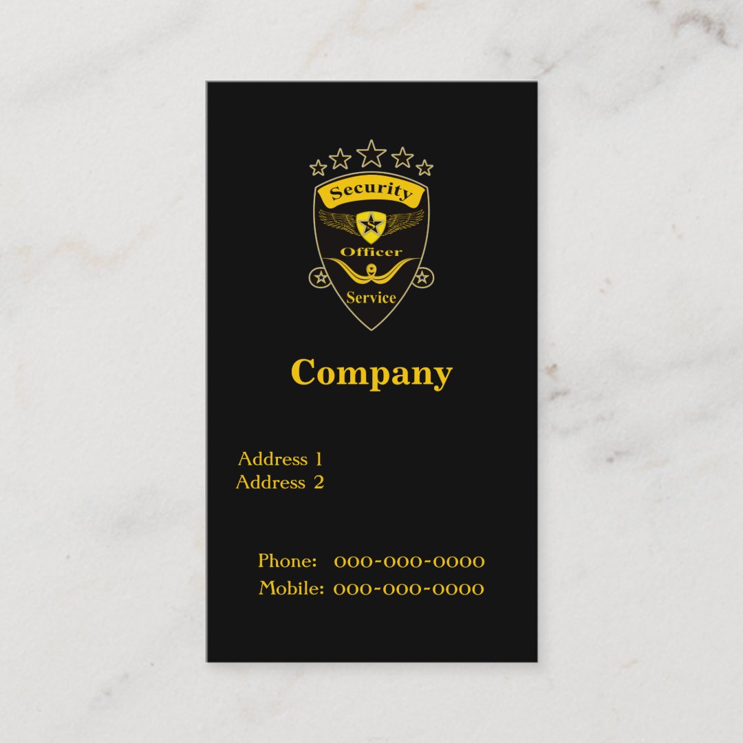 Security Business Card | Zazzle