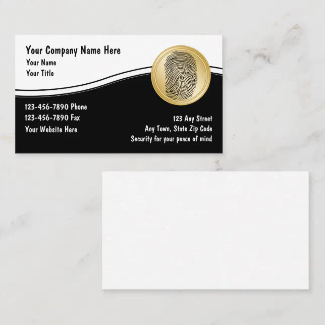Security Business Cards | Zazzle