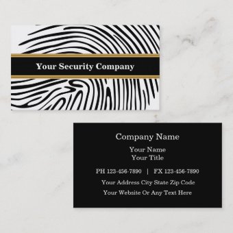 Security Business Cards | Zazzle