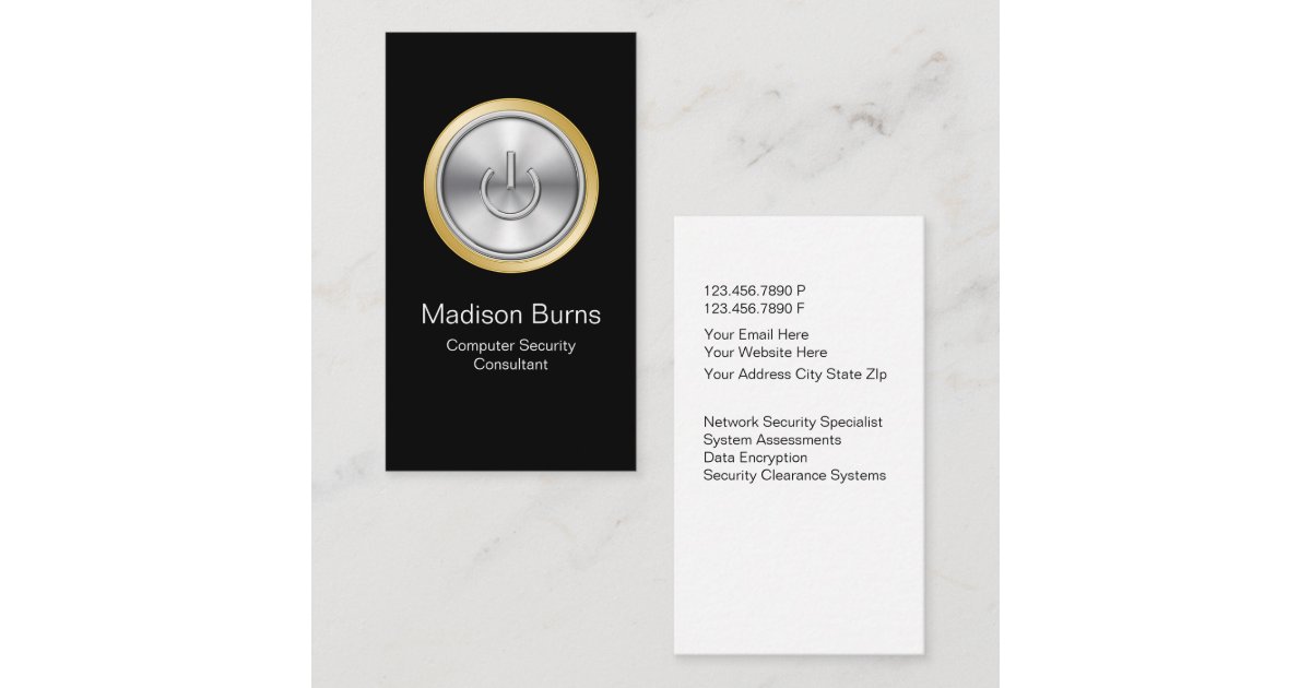 Security Business Cards | Zazzle