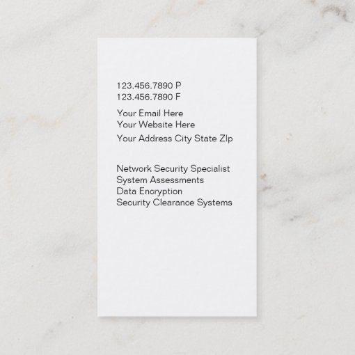 Security Business Cards | Zazzle