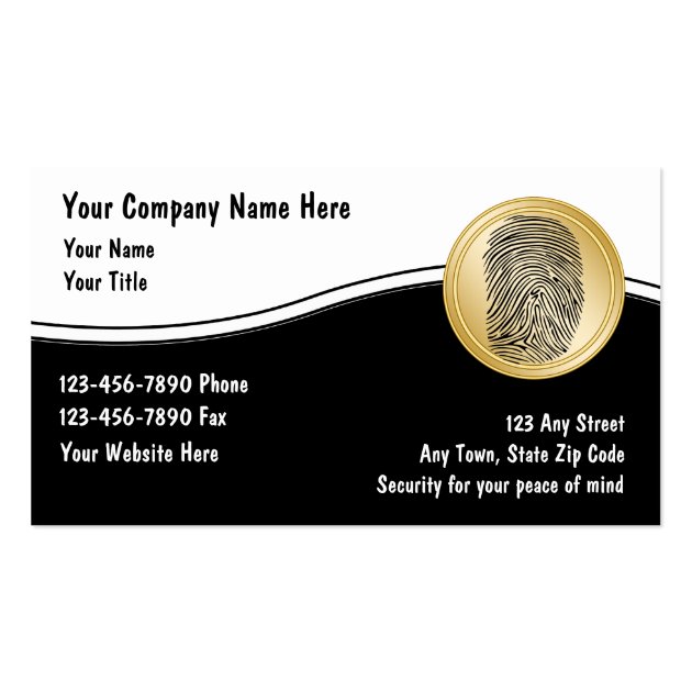 Security Business Cards