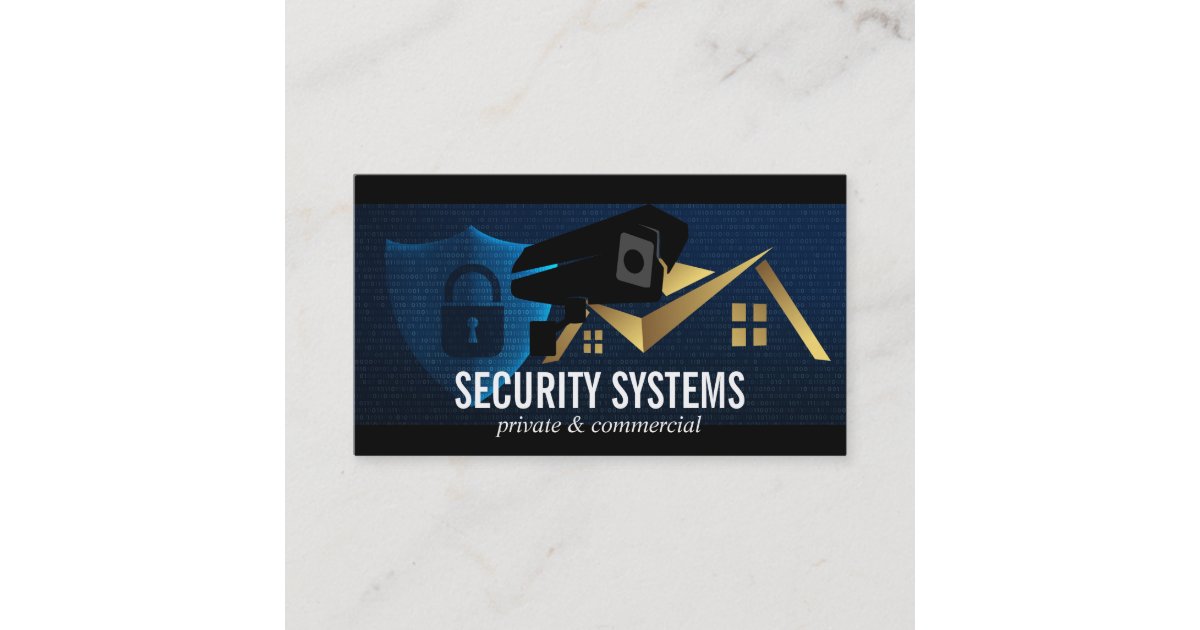 Security Camera | House | Lock Business Card | Zazzle