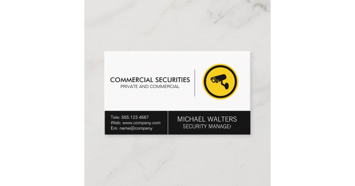 Security Camera Logo Business Card | Zazzle