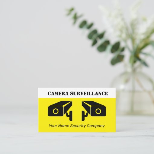 Security camera video surveillance company business card | Zazzle