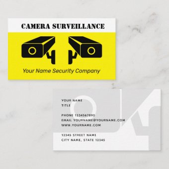 Security camera video surveillance company business card | Zazzle