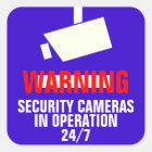 Video Camera Surveillance Square Sticker | Zazzle.com