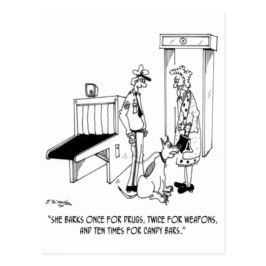 Security Cartoon 5589 Postcard | Zazzle.com