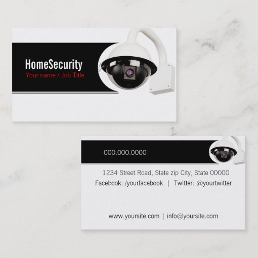 Security company business card | Zazzle