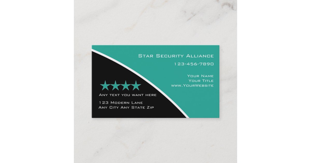 Security Consultant Business Cards | Zazzle