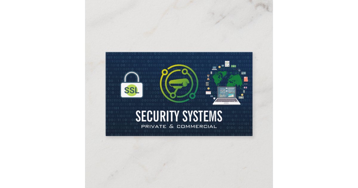 Security Cyber Tech Business Card | Zazzle