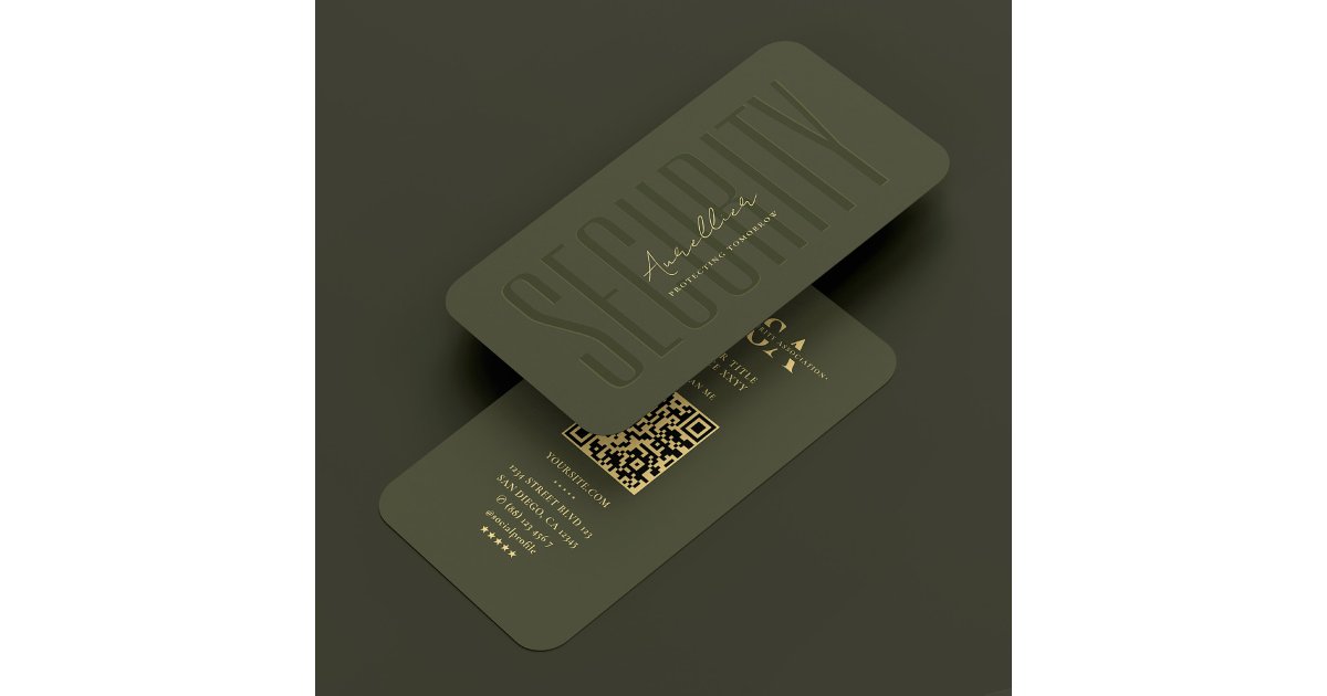 Security Engineer Cyber Army Green Modern Business Card | Zazzle