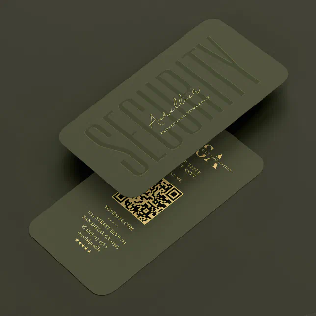 Security Engineer Cyber Army Green Modern Business Card | Zazzle