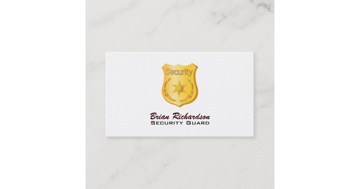 Security Guard Business Cards | Zazzle.com