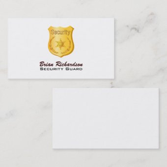 Security Guard Business Cards | Zazzle