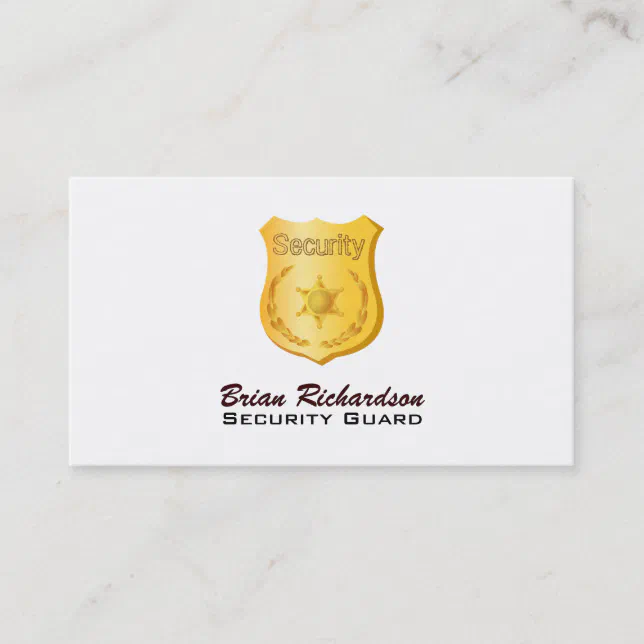 Security Guard Business Cards | Zazzle