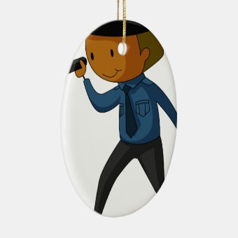 Security guard ceramic ornament | Zazzle