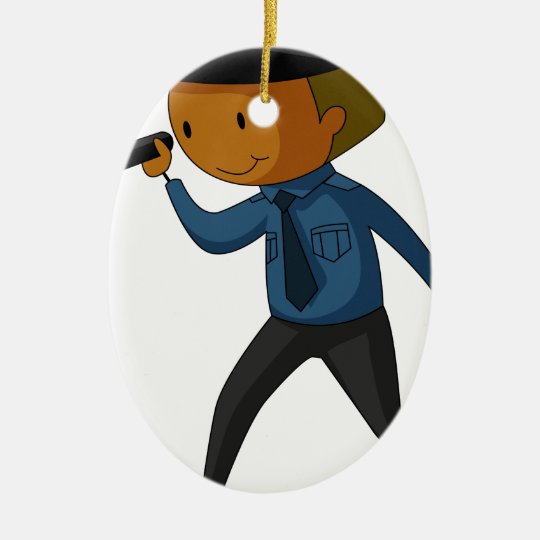 Security guard ceramic ornament | Zazzle.com