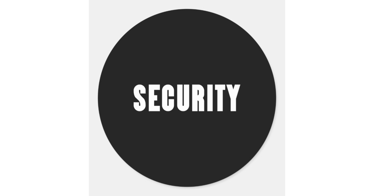 Security Guard For Security Staff Classic Round Sticker | Zazzle