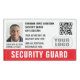 Security Guard ID Photo Name Logo QR Red Name Tag | Zazzle