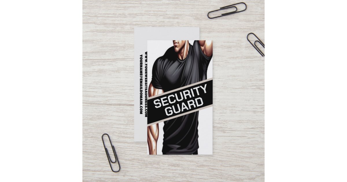 Security Guard Muscle Business Card | Zazzle