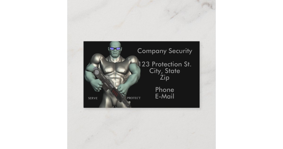 Security Guard Services Business Cards | Zazzle