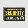 Security Guard Vehicle Patrol Service Black Yellow Car Magnet | Zazzle