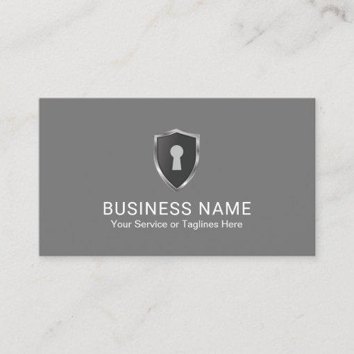 Security Keyhole Logo Warehouse Storage Service Business Card | Zazzle