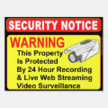 SECURITY Notice Surveillance Sign | Zazzle