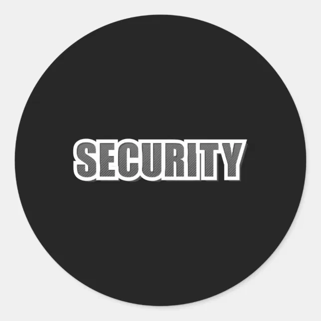 Security Officer Safety Staff Event Uniform Front Classic Round Sticker ...
