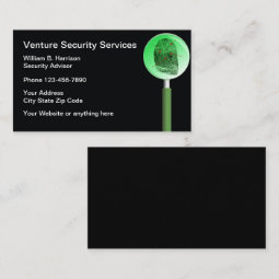 Security Protection Services Business Card | Zazzle
