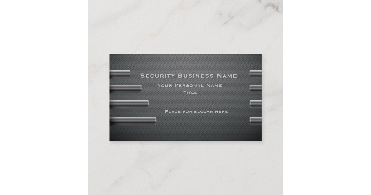 Security Service Business Business Card | Zazzle