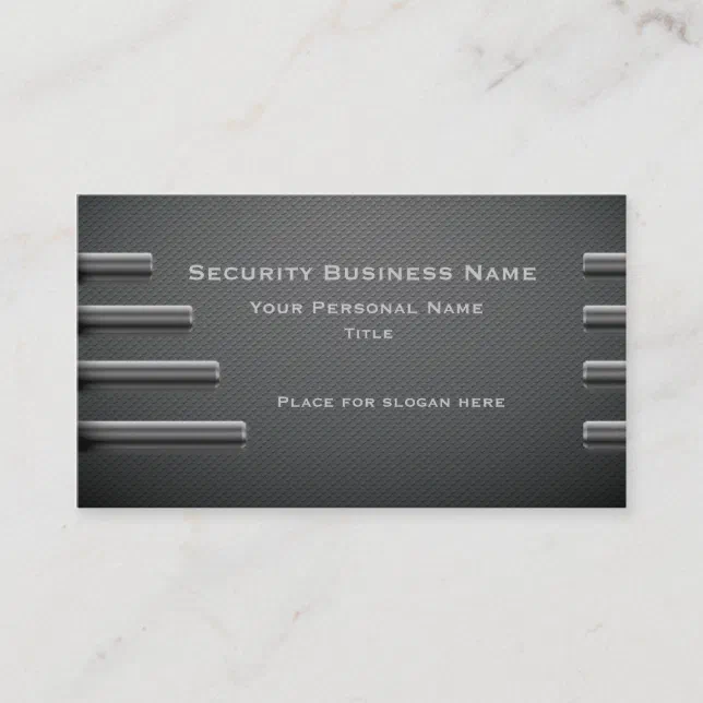 Security Service Business Business Card | Zazzle