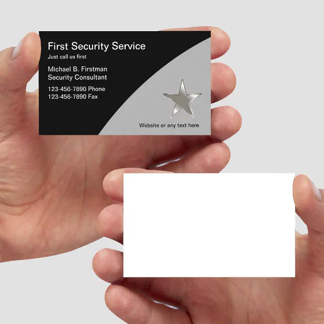 Security Service Business Cards | Zazzle