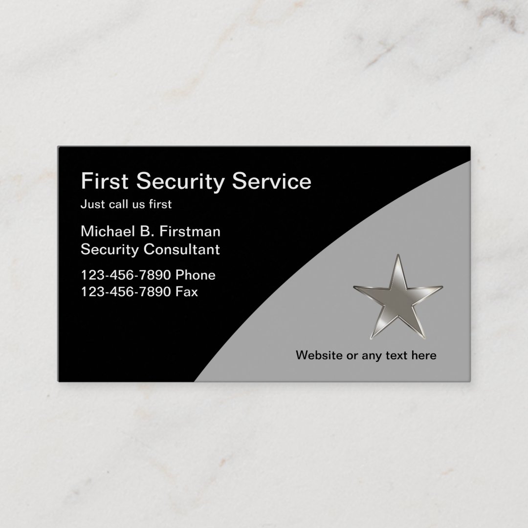 Security Service Business Cards | Zazzle
