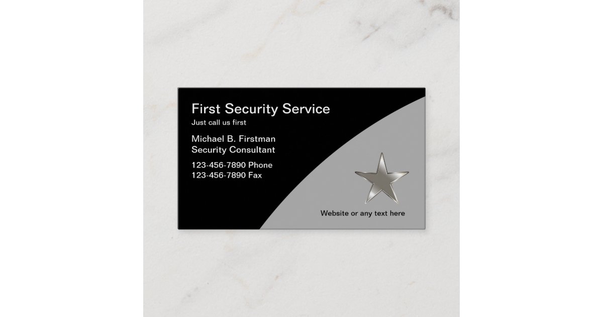 Security Service Business Cards | Zazzle