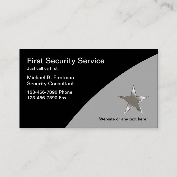 Security Service Business Cards | Zazzle