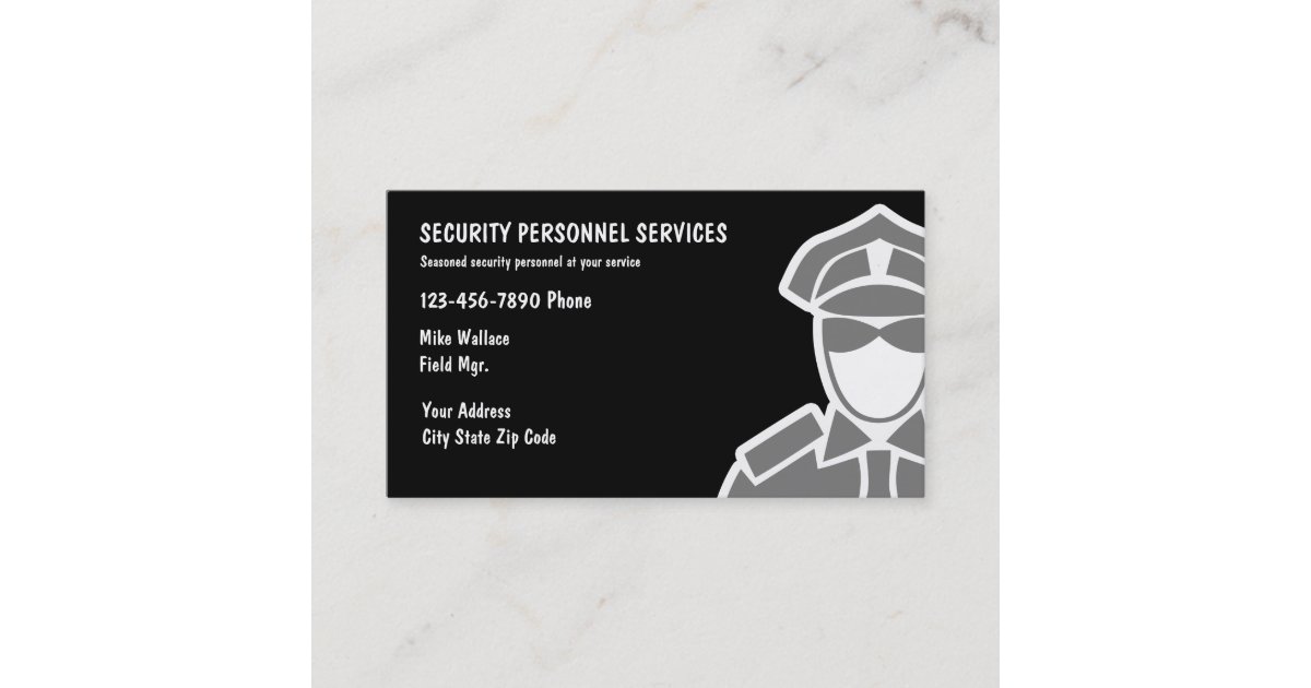 Security Services Business Cards | Zazzle.com