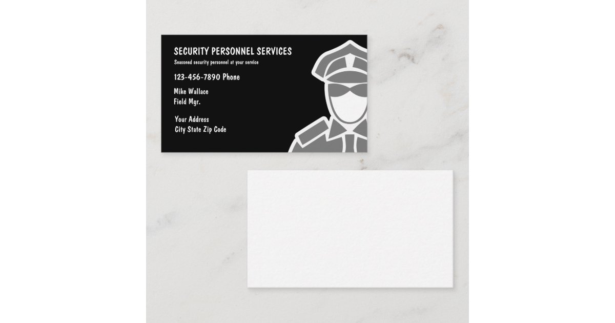 Security Services Business Cards | Zazzle