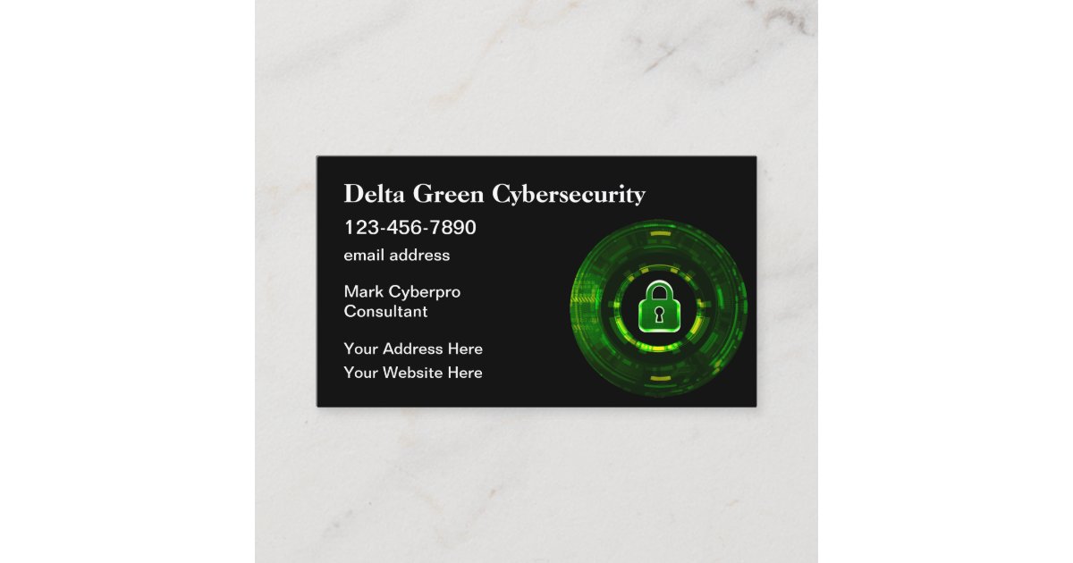 Security Services Cybersecurity Business Card | Zazzle
