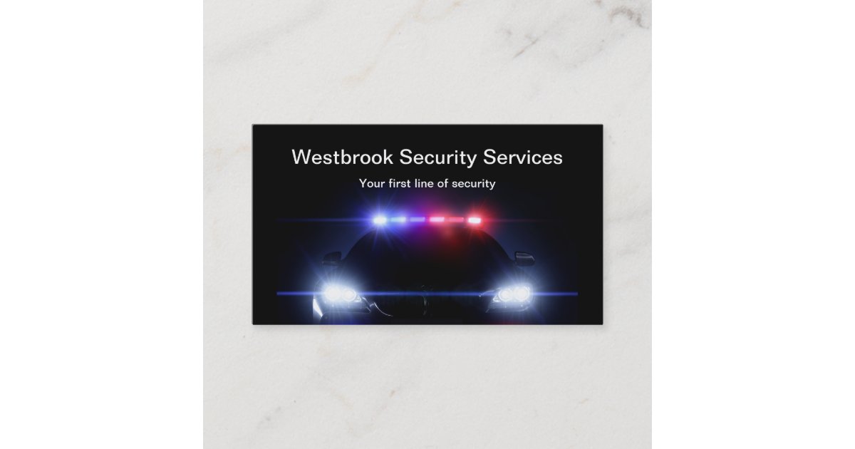 Security Services Modern Business Card | Zazzle