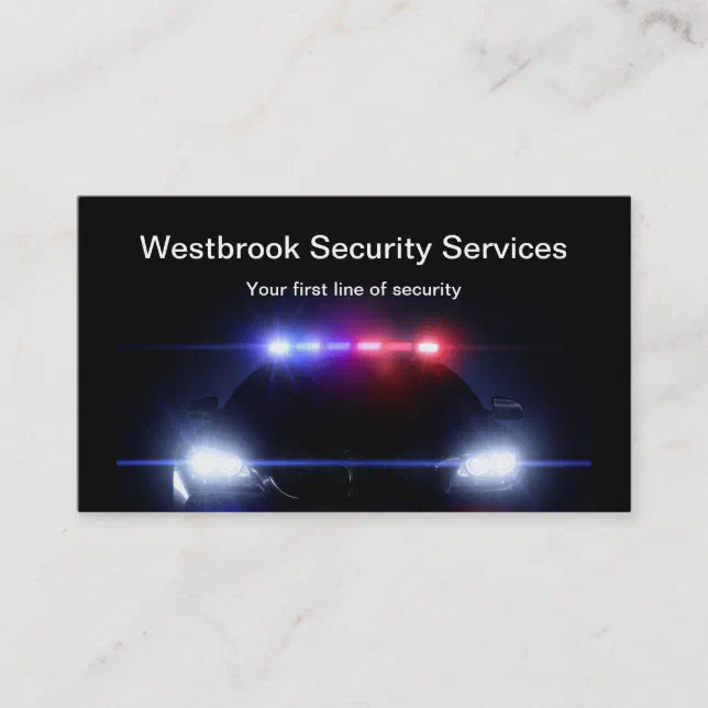 Security Services Modern Business Card | Zazzle