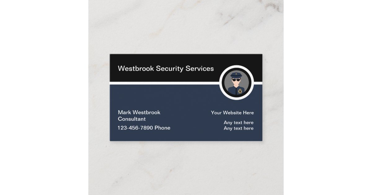 Security Services Modern Business Cards | Zazzle