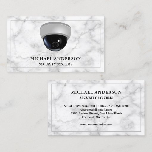 Security Solutions Surveillance System CCTV Camera Business Card | Zazzle