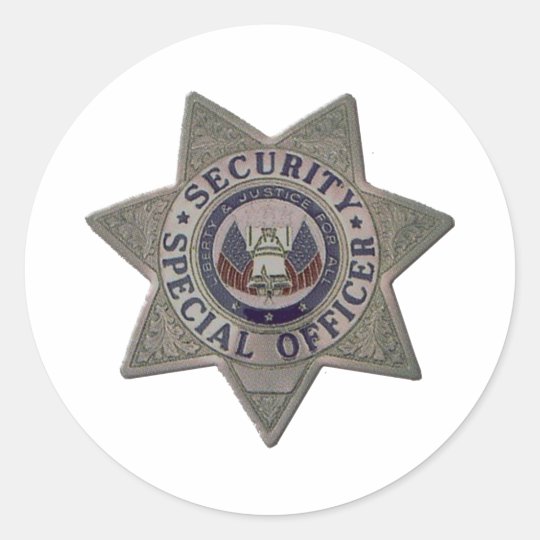 Security Special Officer Silver Classic Round Sticker | Zazzle.com