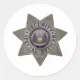 Security Special Officer Silver Classic Round Sticker | Zazzle